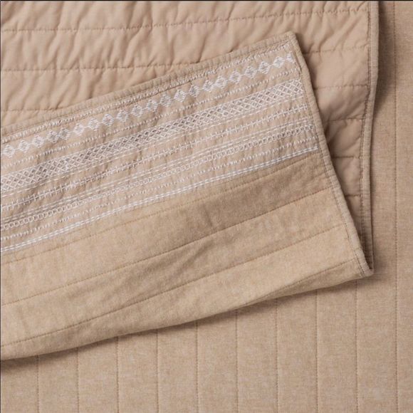 Threshold | Bedding | Thresholds Embroiled Chambray King Size Quilt In ...